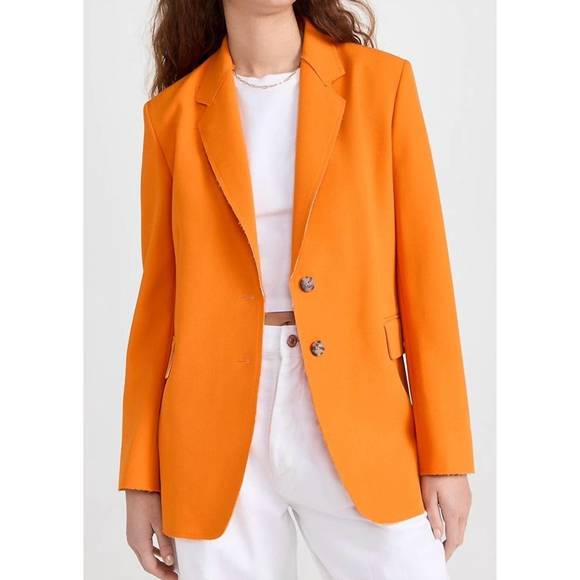 Frame Denim | Jackets & Coats | New Frame Oversized Raw Edge Blazer In ...